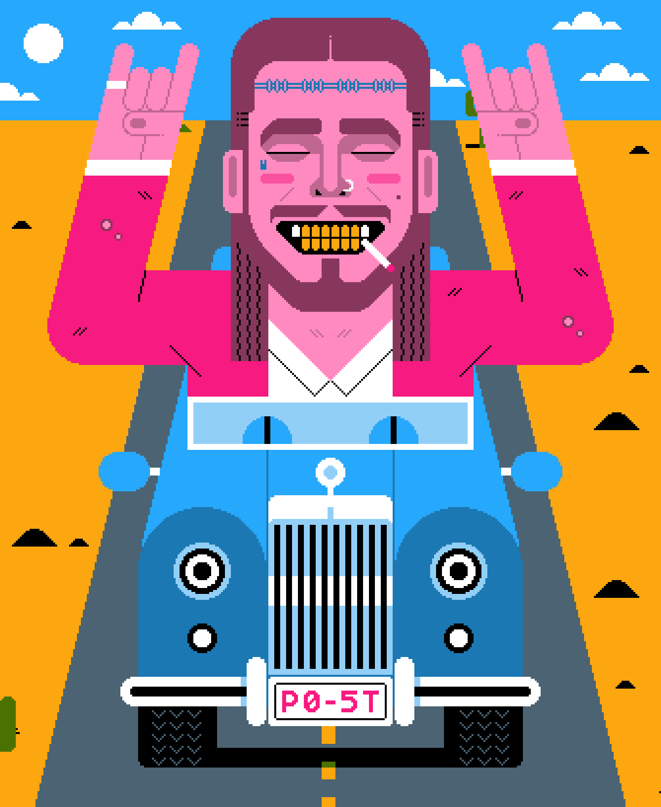 Post Malone - Nick Little Illustration